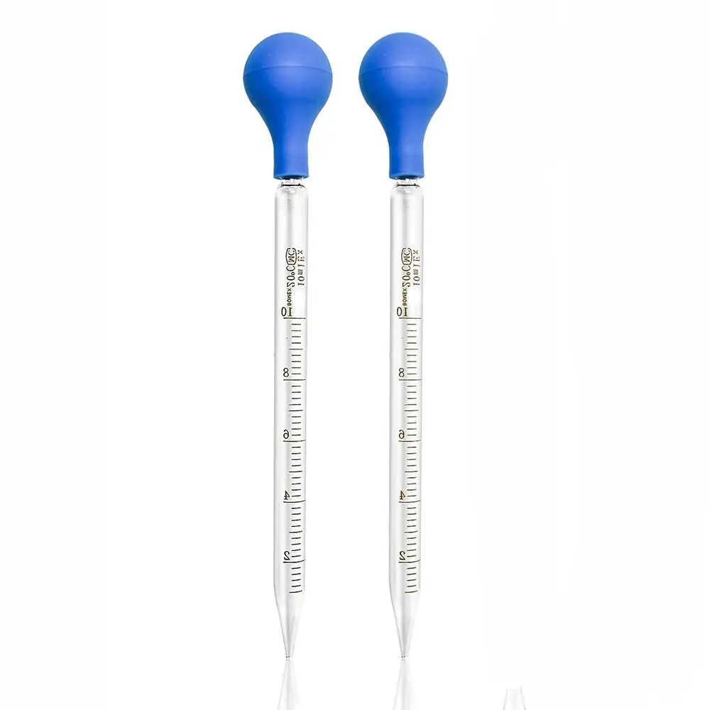 2 Stuks Helder Glazen Maatpipet Met 1Pc Reinigingsborstel Meten ...