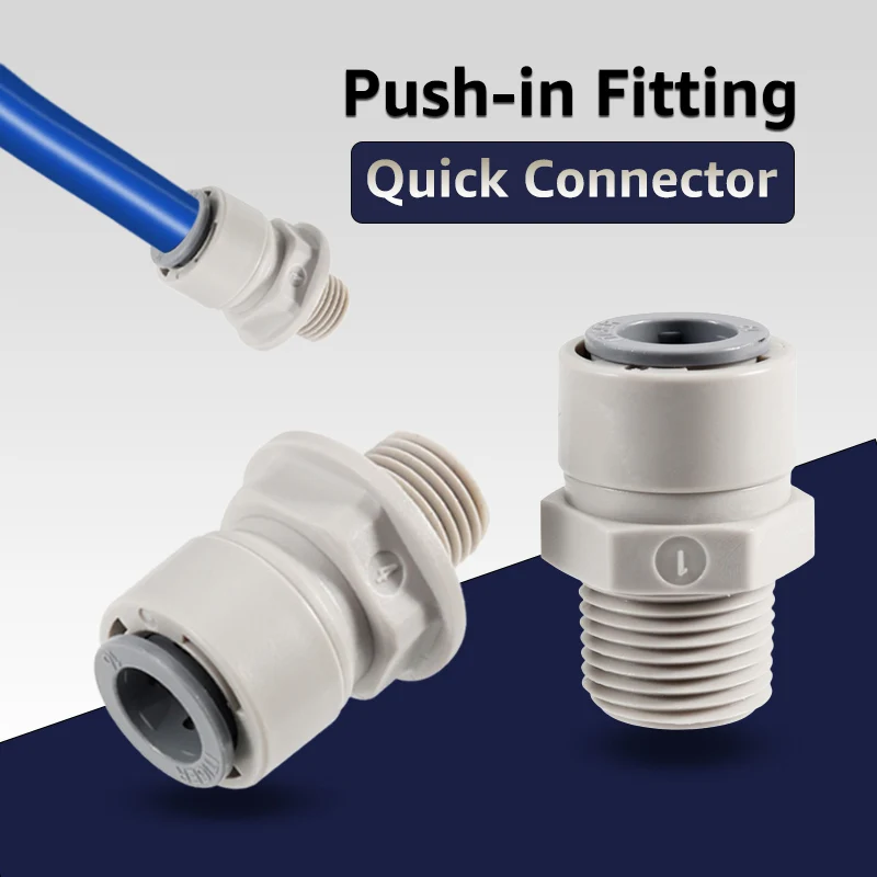 ELECQUEEN-Quick-Joint-Connector-1-4-Male-Thread-x-9-5mm-3-8-OD-Tubing ...