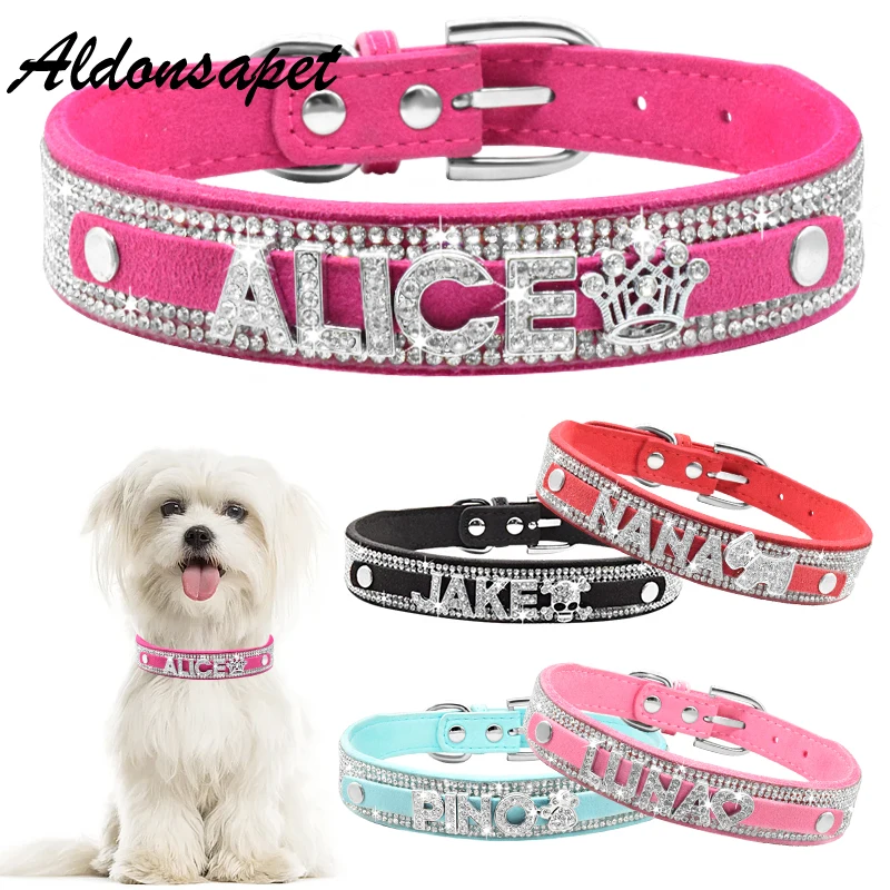 Personalized-Bling-Rhinestone-Name-Cat-Dog-Collar-Custom-Glitter ...