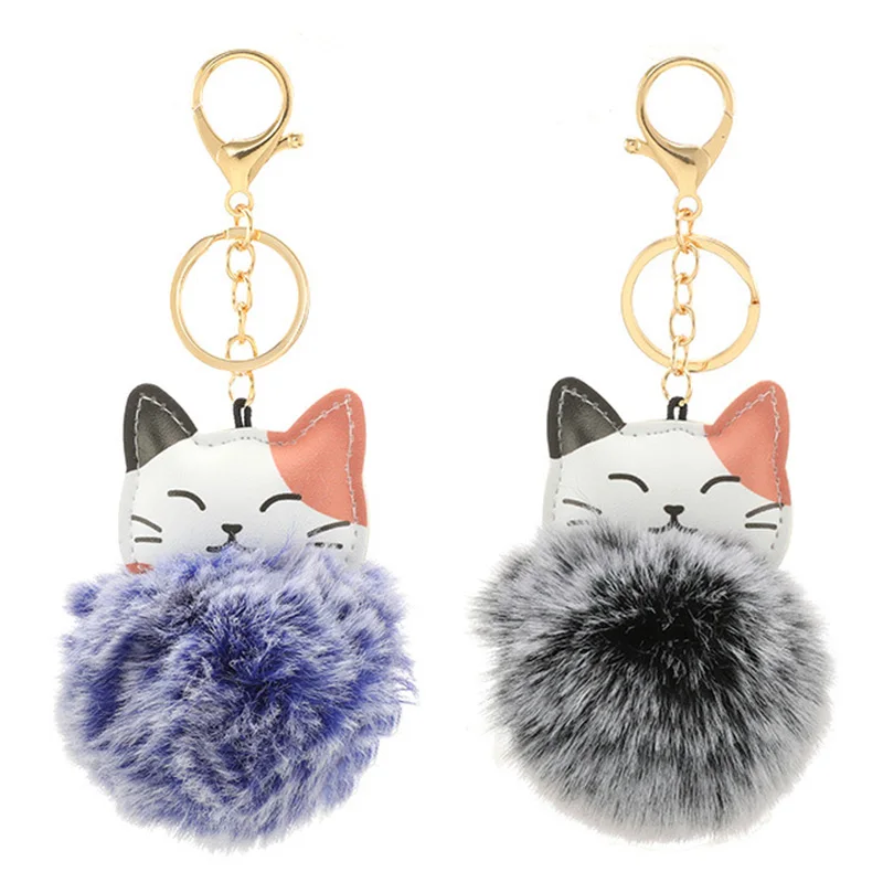 Cat-Kitten-Plush-Ball-Keychain-Women-Men-Fashion-Creative-Bag-Car-Soft ...
