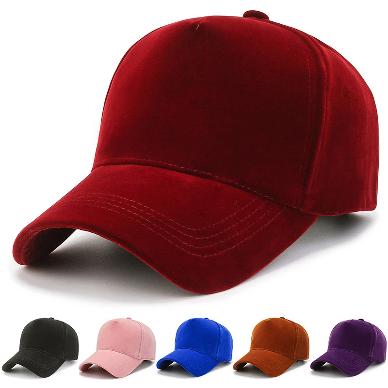 Unisex-Velvet-Solid-Color-Hat-Autumn-Winter-Baseball-Cap-Outdoor-Couple ...