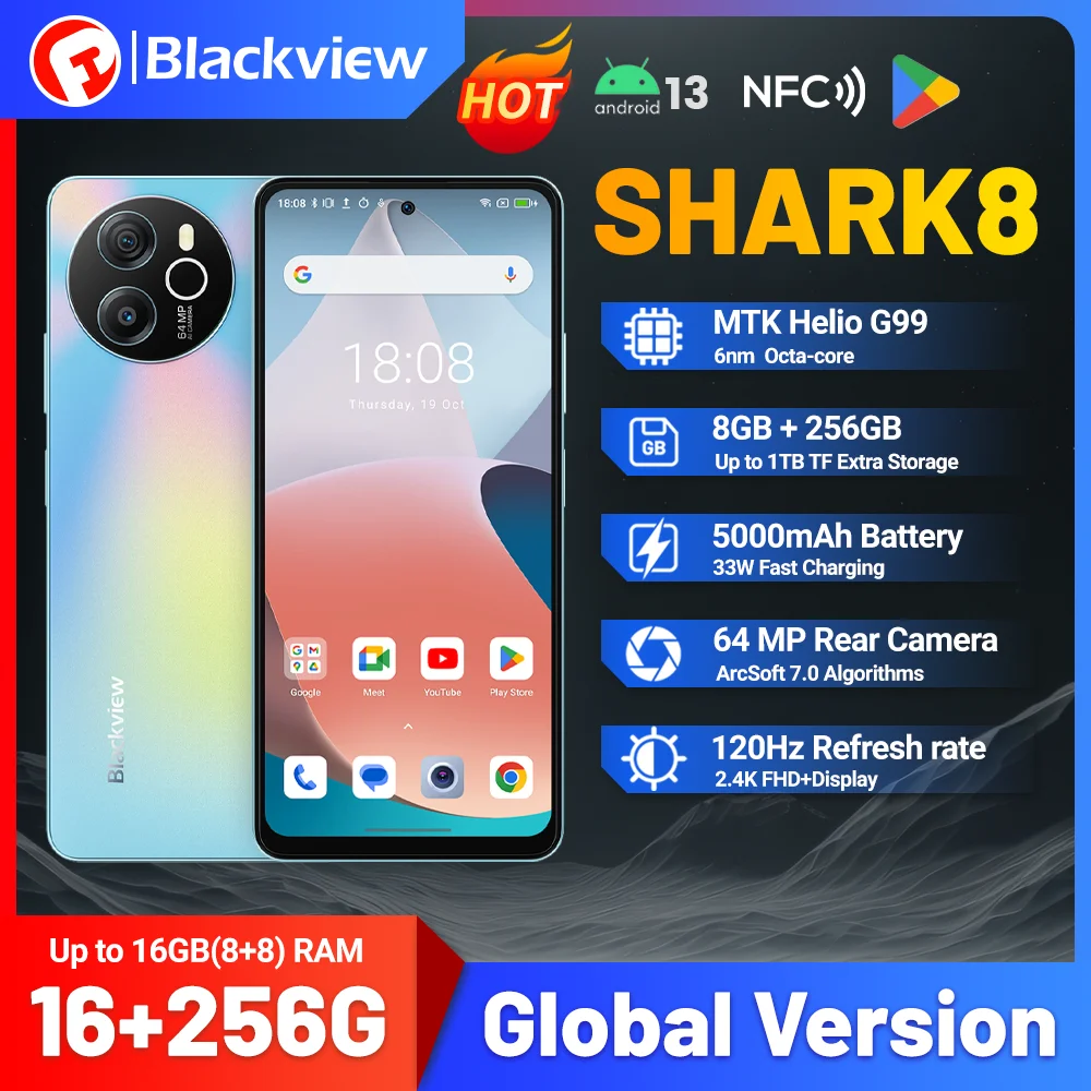 Blackview-SHARK-8-Smartphone-8GB-128GB-256GB-64MP-MTK-Helio-G99-5000mAh ...