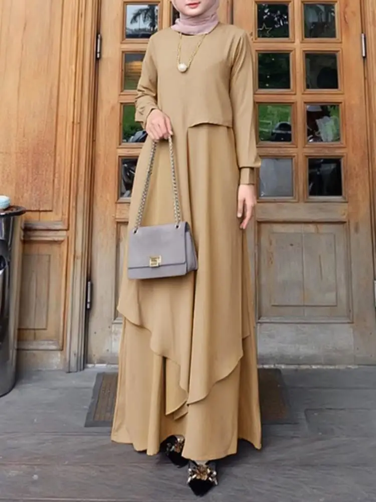 ZANZEA-Women-Muslim-Dresses-Islamic-Clothing-Kaftan-Solid-Robe-Casual ...