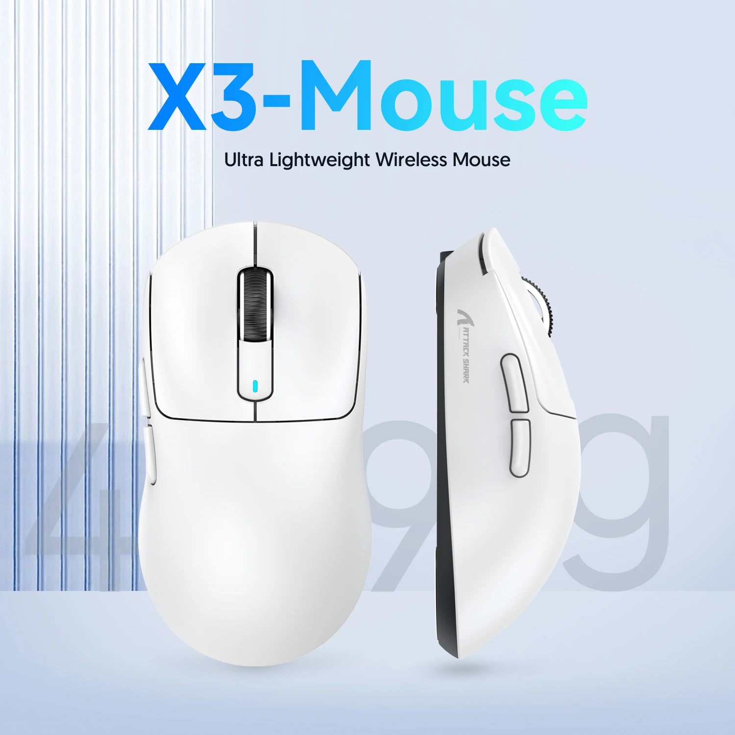 Mouse Macro Leve para Jogos, X3 PixArt, PAW3395, 2.4G, Conexão Tri Modo ...