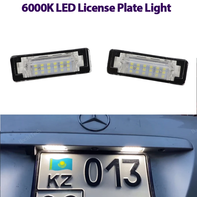2Pcs License Plate Light For Mercedes Benz E C Class W210 W202 4D AMG ...