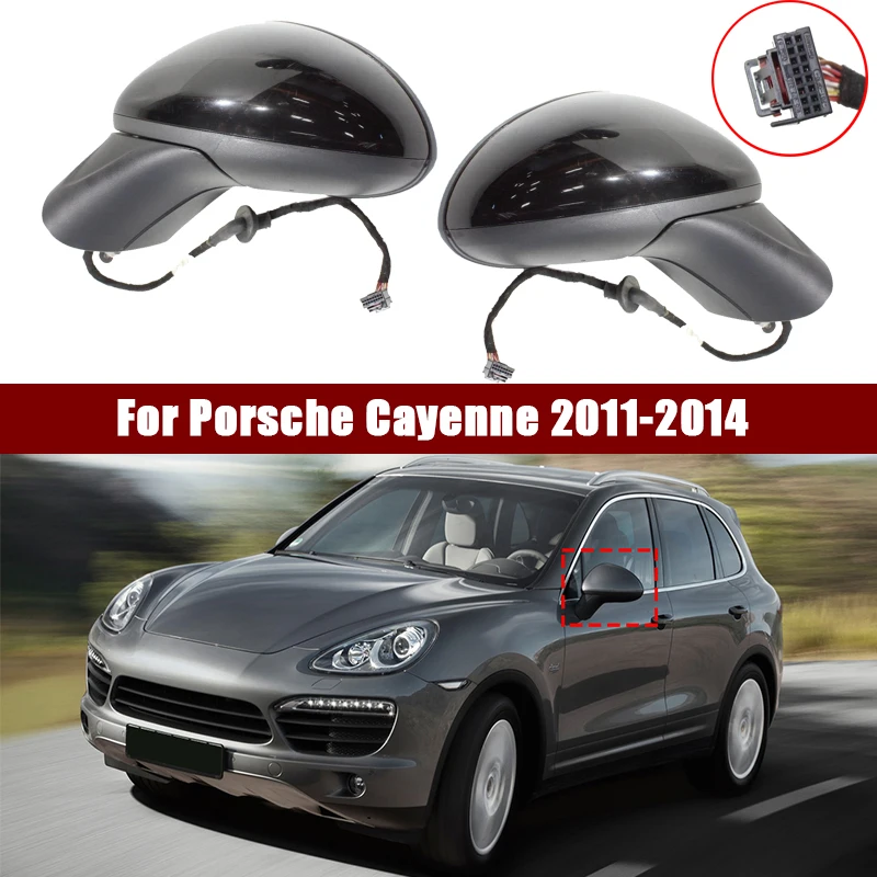Car Power Rear View Mirror Side Door Mirror Assembly For Porsche ...