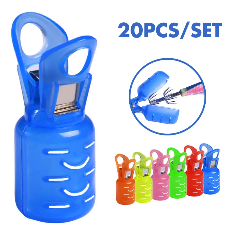 20Pcs/Set Plastic Squid Jig Hook Protector Fishing Jigs Lure Covers ...