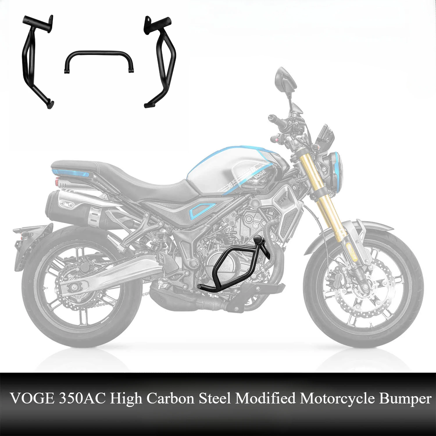 For VOGE 350AC High Carbon Steel Modified Motorcycle Bumper Highway ...