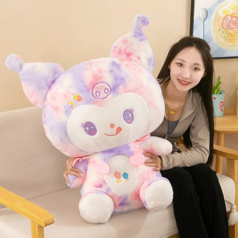 80cm-Cute-Sanrio-Kuromi-Plush-Toy-Kawaii-Dazzling-Colors-Little-Devil ...