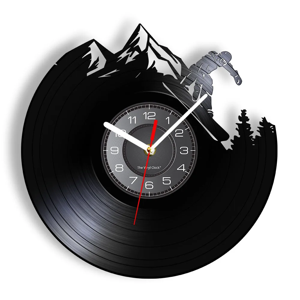 Freestyle Skiing Wall Art Wall Clock Winter Sport Mountain Skiing ...