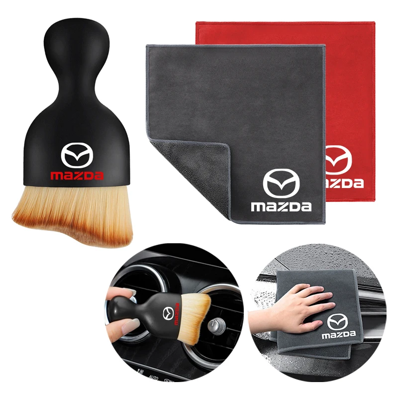 Car-Interior-Cleaning-Soft-Brush-With-Car-Wash-Towel-Microfiber ...