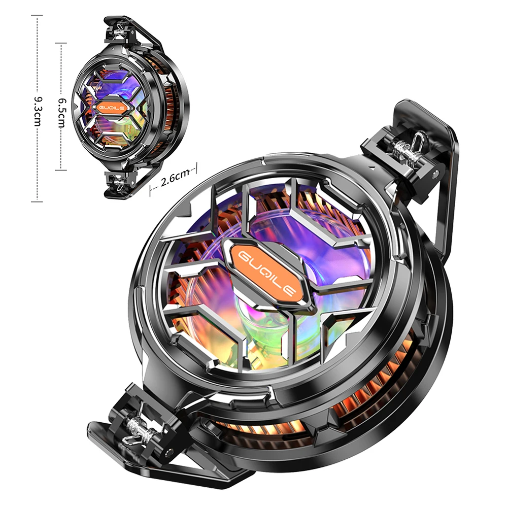 Magnetic-Rotatable-Back-Clip-Phone-Fan-Cooler-Strong-Cooling-RGB-Phone ...