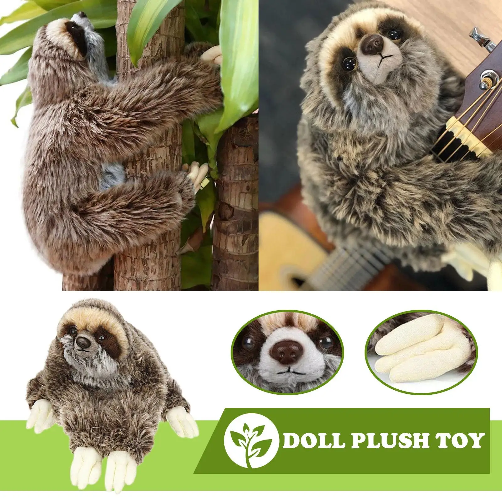 Cute-Realistic-Sloth-Plush-Stuffed-Toys-para-crian-as-3-Toed-recheado ...