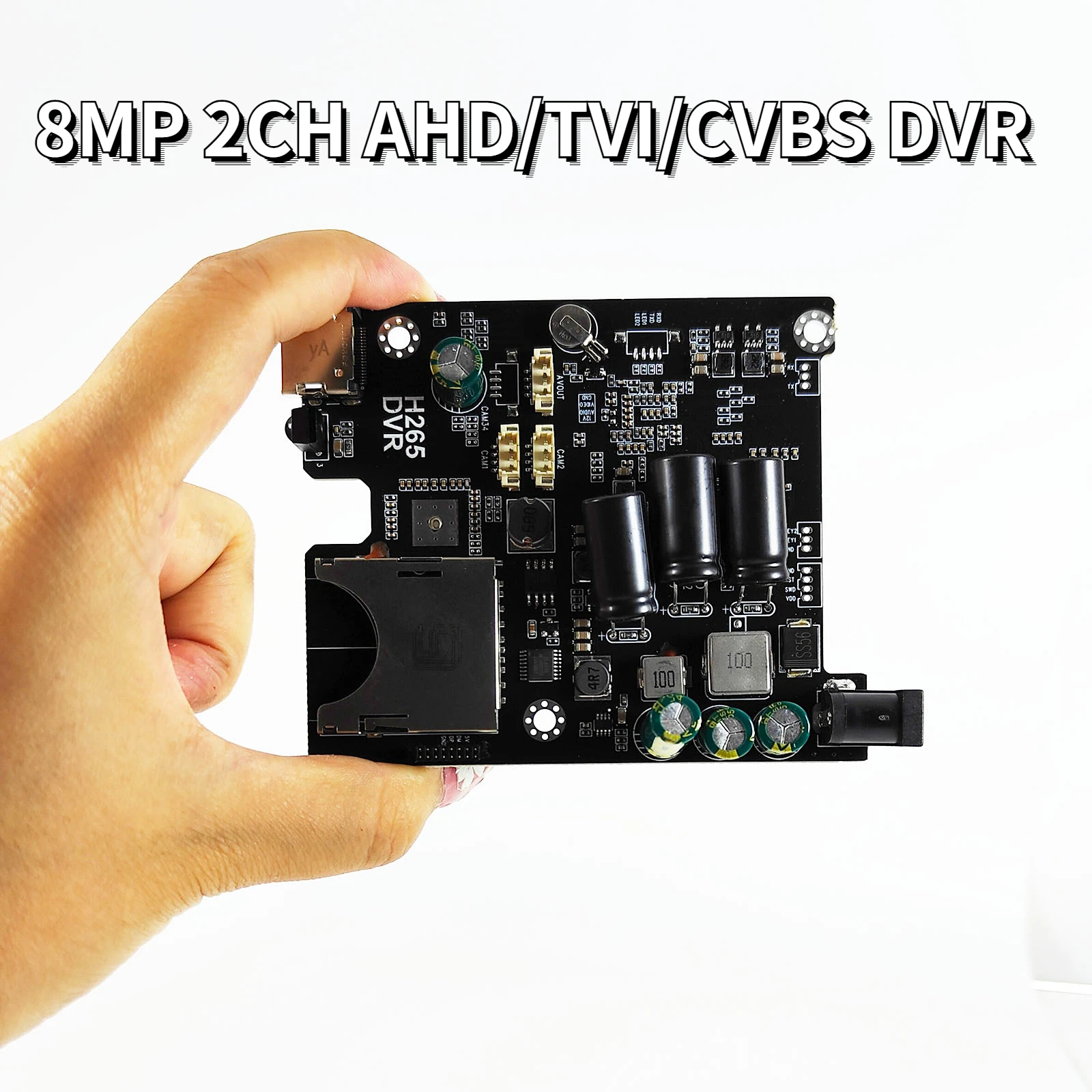 2022 HD 1080P Real time 2CH AHD TVI DVR PCB Board Mini Vehicle Mobile ...