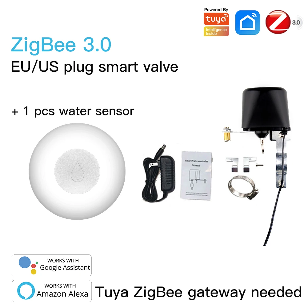 Tuya Zigbee Smart Water Valve WiFi Gas/water Valve Controller APP ...