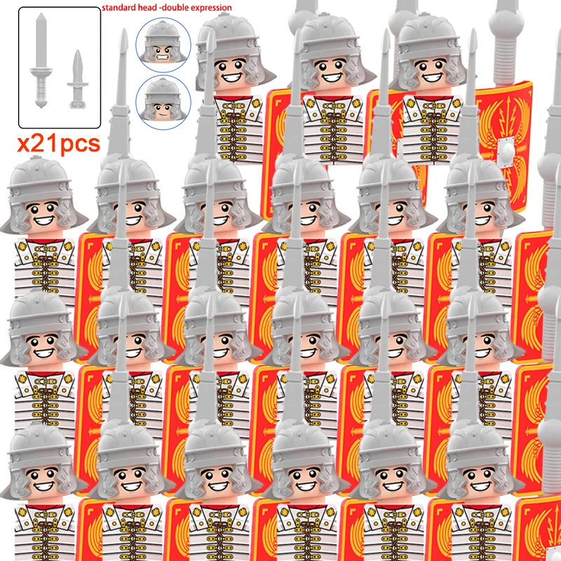 Medieval-Militar-Roman-Castle-Figures-Set-Soldados-Romanos-Cabe-a-de ...