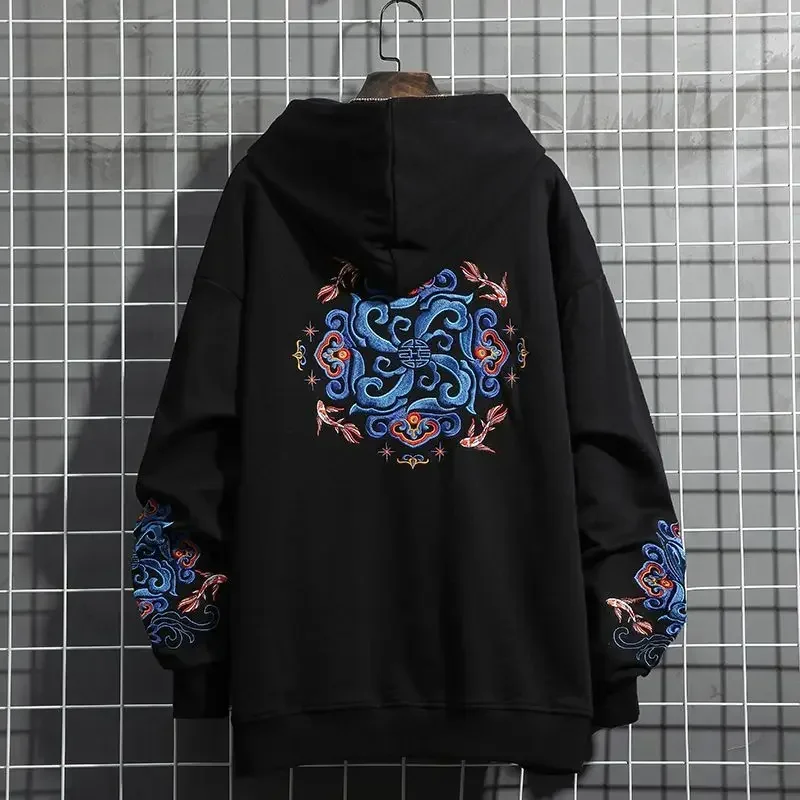 Punk-Sweatshirt-For-Men-Graphic-Hip-Hop-Male-Clothes-Hooded-Embroidered ...