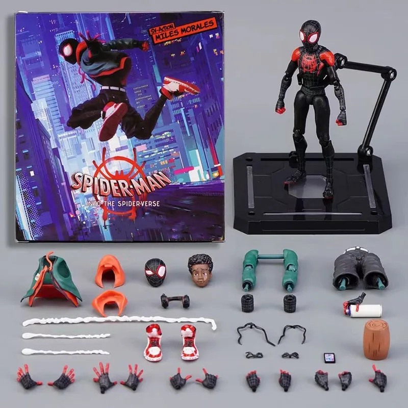 Sentinel Sv Action Spiderman Miles Morales Action Figure Model Spider ...