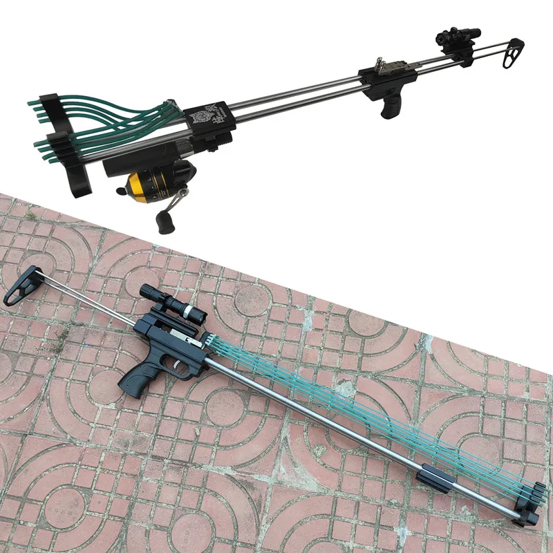 Stainless-Steel-Black-Telescopic-Slingshot-Infrared-Laser-Aiming ...