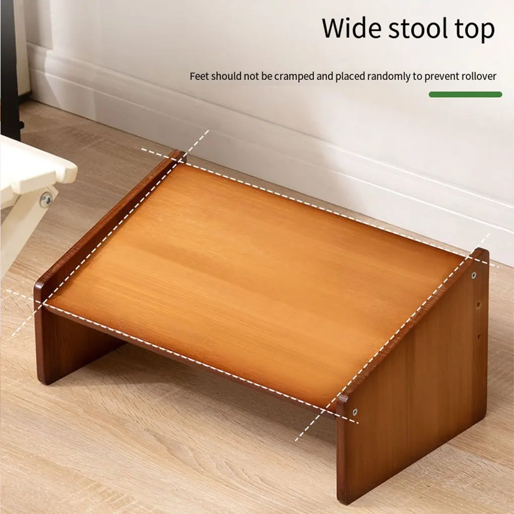 Foot-Rest-Stool-Desk-Footrest-Ergonomic-Wooden-Elevated-Stool-Bench ...