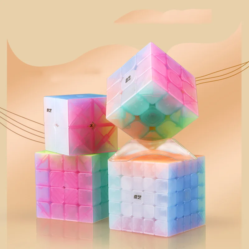 QiYi Color Magic Cube 2x2 3x3 4x4 5x5 Jelly Series Pyramid Speed Cube qiyi-color-magic-cube-2x2-3x3-4x4-5x5-jelly-series-pyramid-speed-cube