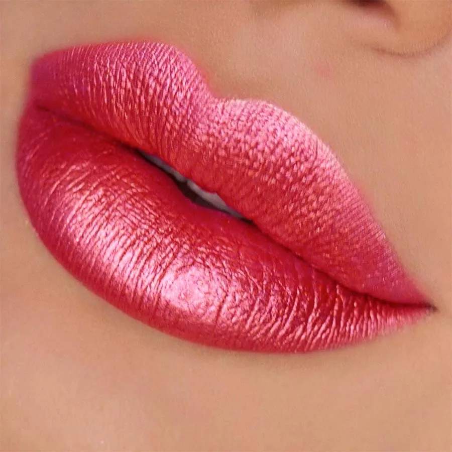 Red-Metallic-Lipstick-Longlasting-Glitter-Lip-Glaze-Waterproof-Lips ...