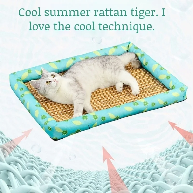 Pet-Cat-Litter-Pet-Dog-Summer-Cooling-Rattan-Cooler-Pet-Litter-Pet-Ice ...