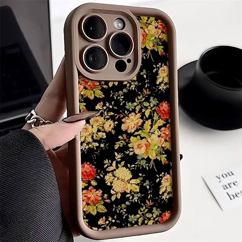 Elegant Artistic Floral Painted Soft Phone Case for Redmi 9 (05-C053)