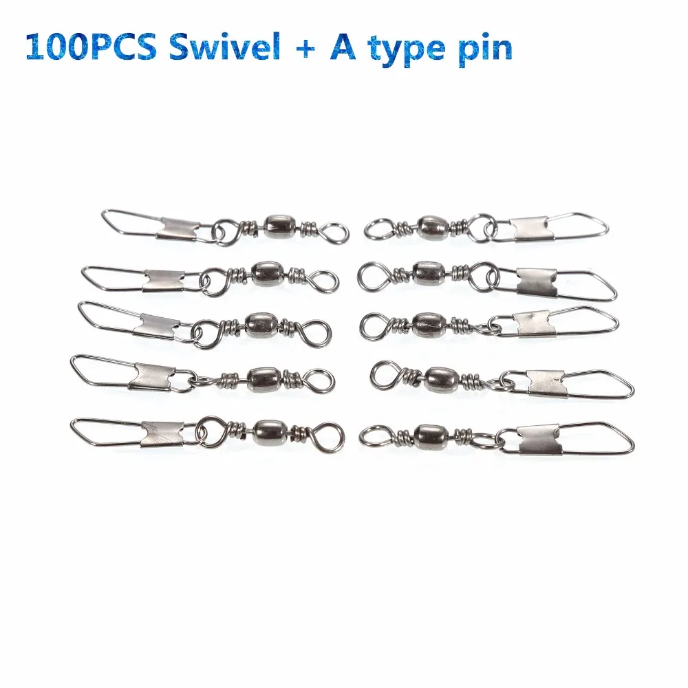 100Pcs-Brass-Barrel-Swivel-Solid-Rings-Fishing-Pin-Line-Connector-With ...