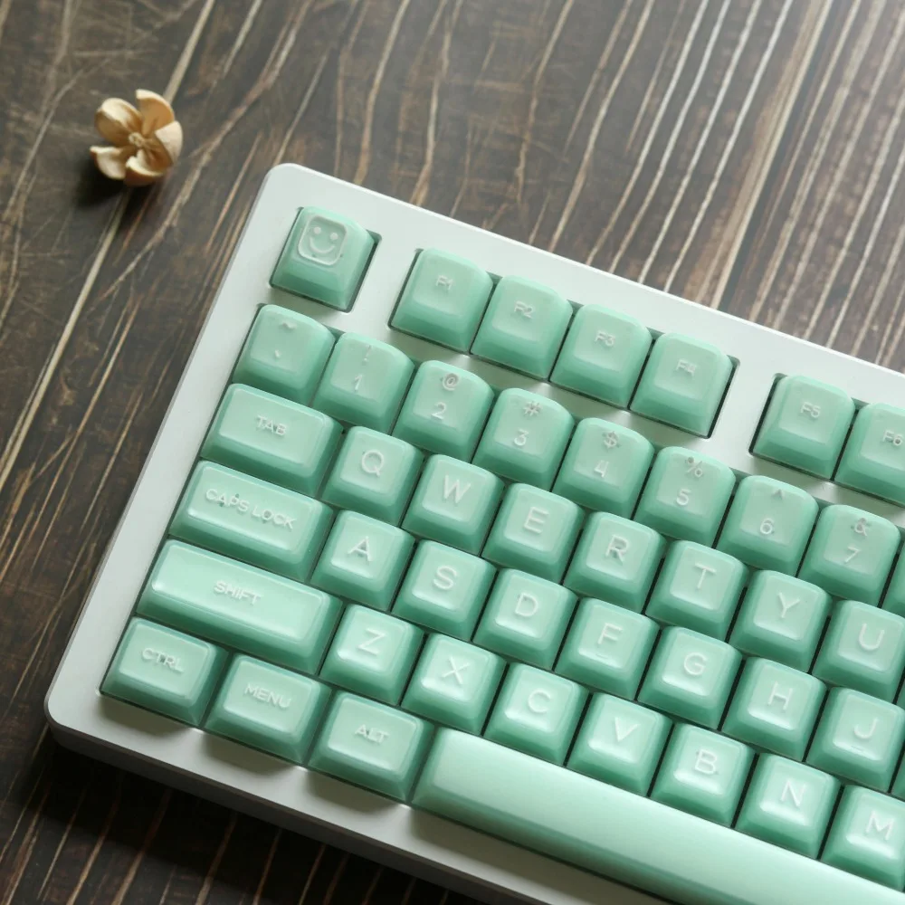 ECHOME-Green-Jade-Theme-Keycap-142Key-Set-PBT-Dye-Subbed-Translucent ...