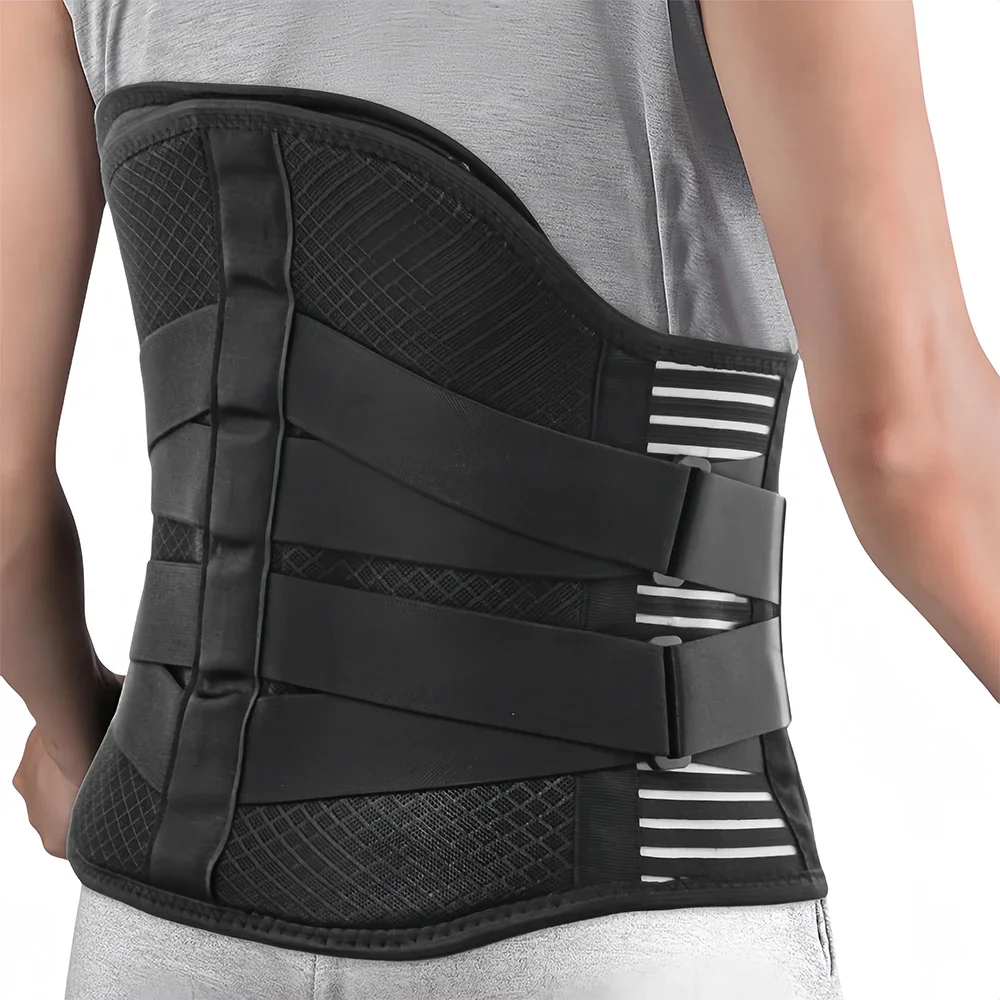 Back-Brace-with-Big-Lumbar-Support-Pad-Breathable-Lower-Back-Support ...
