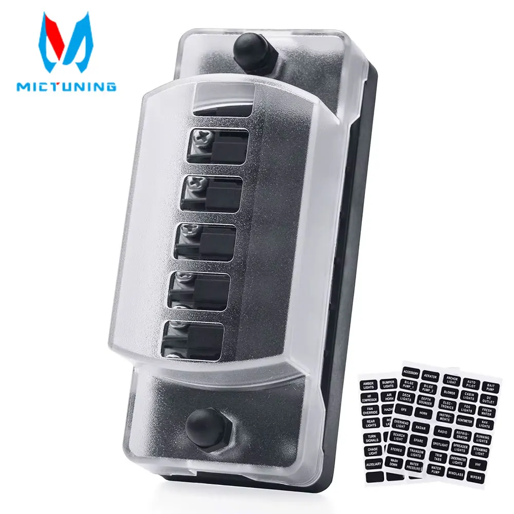 MICTUNING-6-Way-Blade-Fuse-Holder-Box-Auto-Block-Case-with-Screw-Nut ...