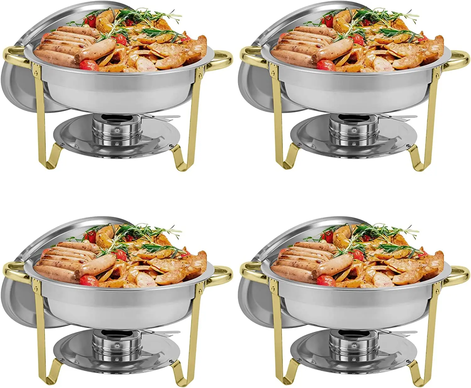 Thick-Chafing-Dish-Buffet-Set-Round-Stainless-Steel-Foldable-Chafers ...