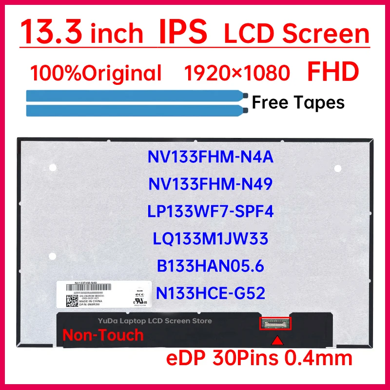 13-3-Inch-Laptop-LCD-Screen-NV133FHM-N49-NV133FHM-N4A-LP133WF7-SPF4 ...