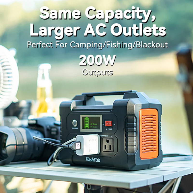 Flashfish 200-240v 200w Solar Generator 40800mah Portable Power Station ...