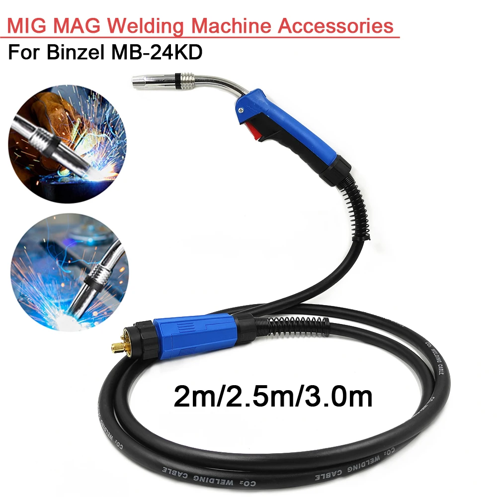 Pistola de soplete de soldadura 24KD 250A MIG/MAG, 2M/2,5 M/3M ...