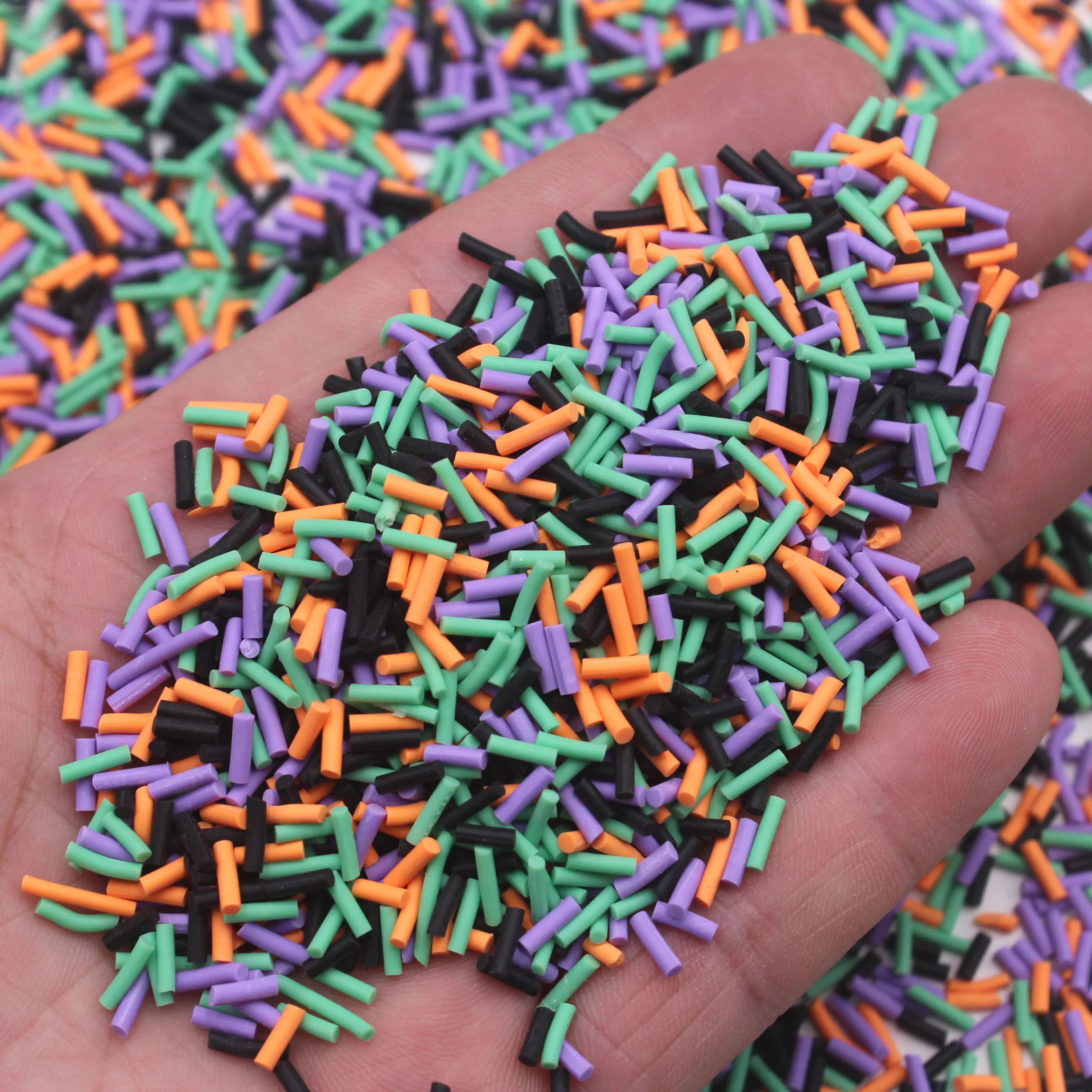 100g/Lot Halloween Assorted Long CandyClay Slices Sprinkles for DIY ...