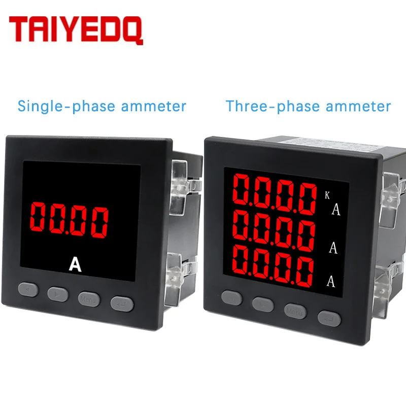 96-96-78MM-Single-Three-Phase-Ammeter-Panel-Meter-Digital-Display ...