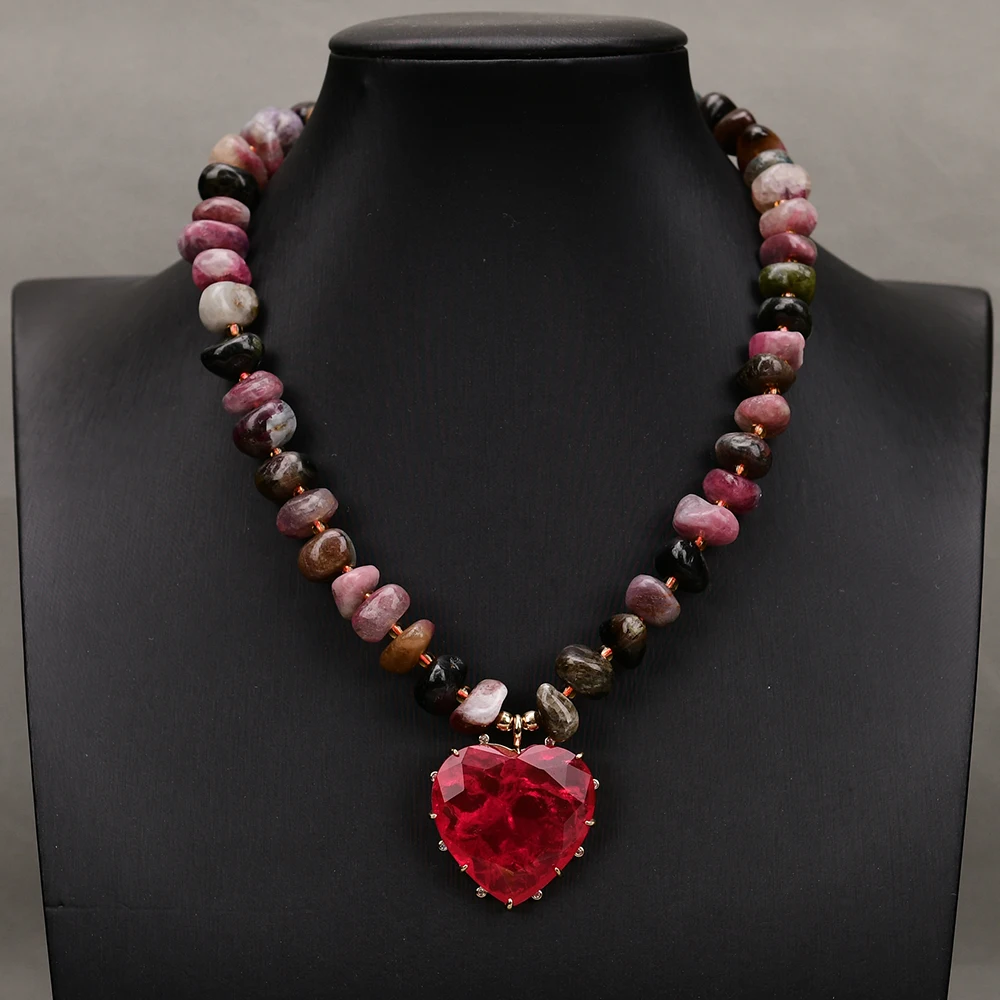 GG-collar-de-gemas-de-turmalina-roja-para-mujer-Gargantilla-con-cuentas ...