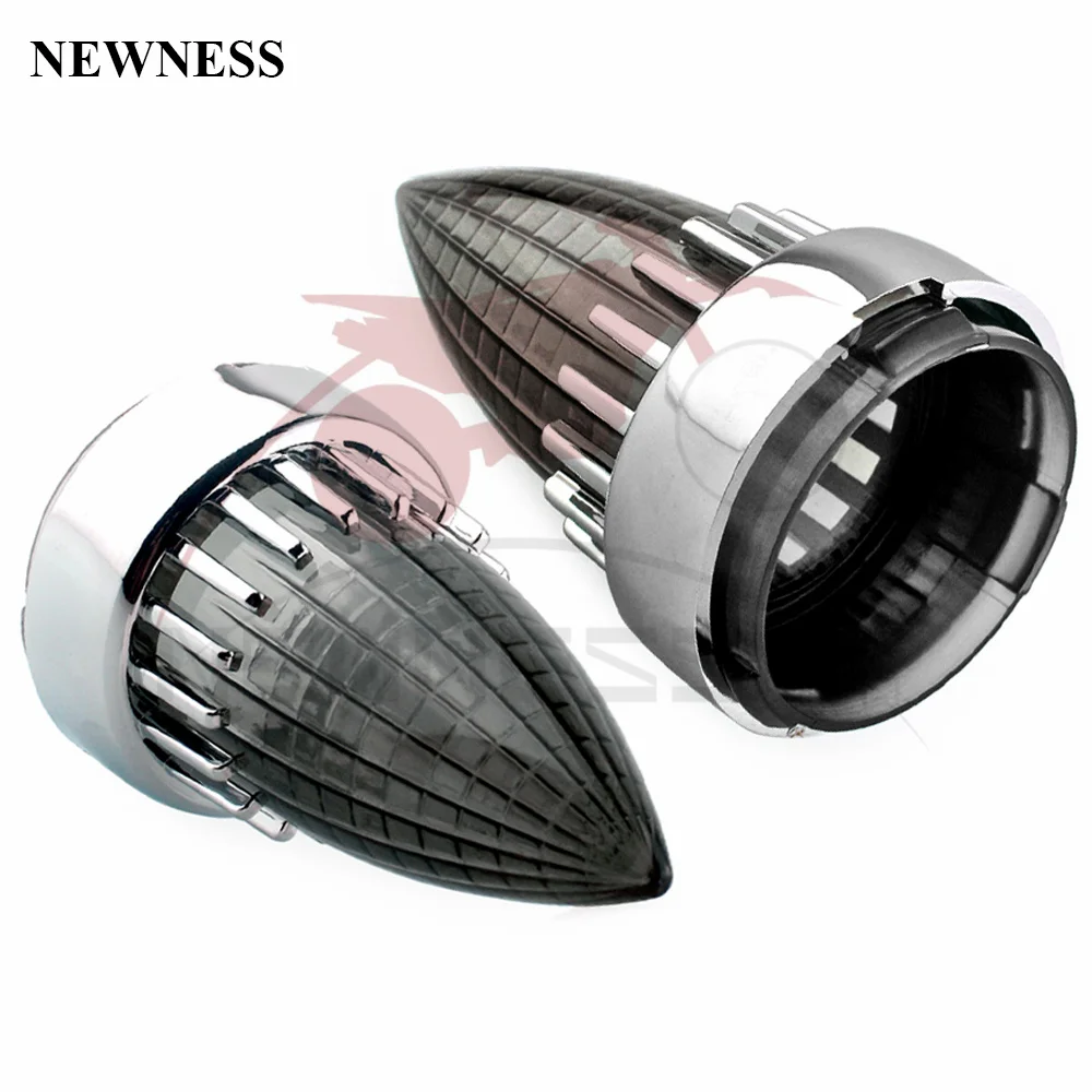 Motorcycle-2-Lens-Turn-Signal-Cover-Indicator-Lens-Trim-For-Harley ...