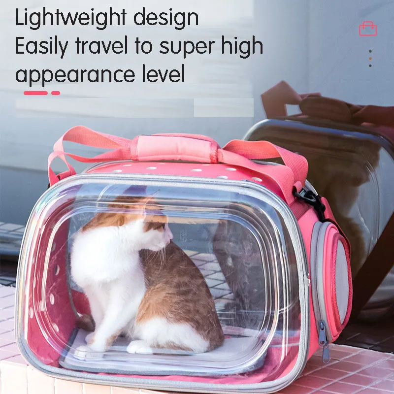 Cat-Space-Capsule-Transparent-Cats-Carrier-Bag-Breathable-Pet-Carriers ...
