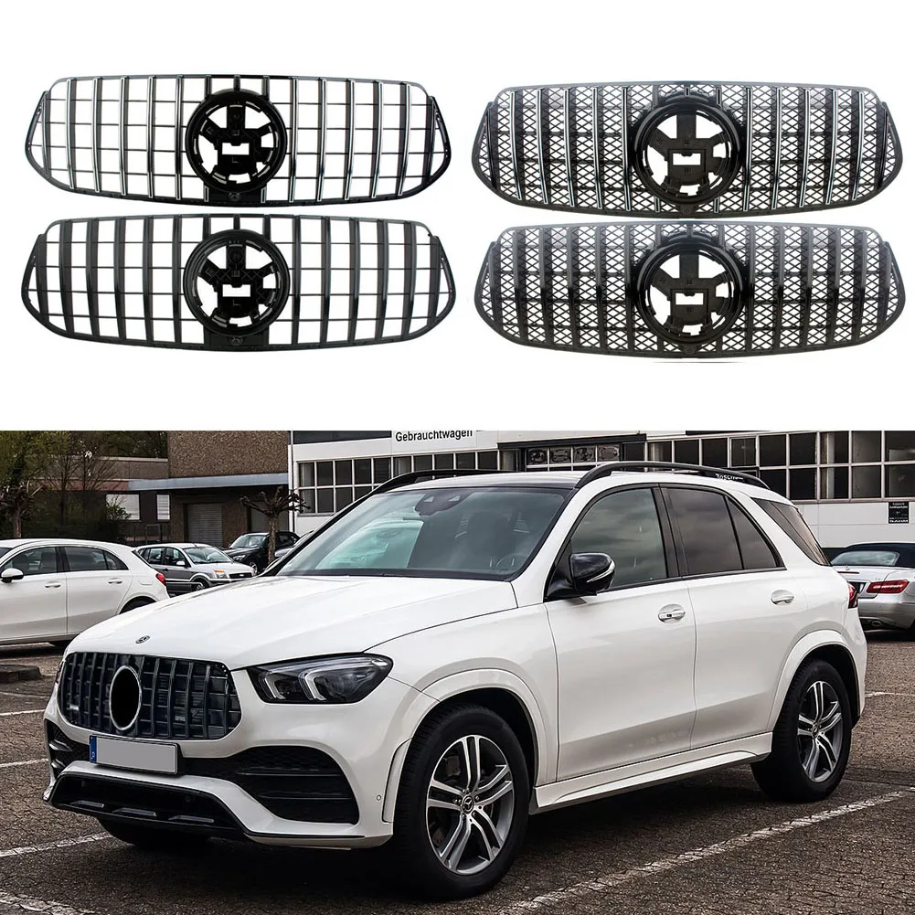 Front-Racing-Billet-Bumper-Mesh-Grill-Bar-Vent-Upper-Cover-For-Mercedes ...
