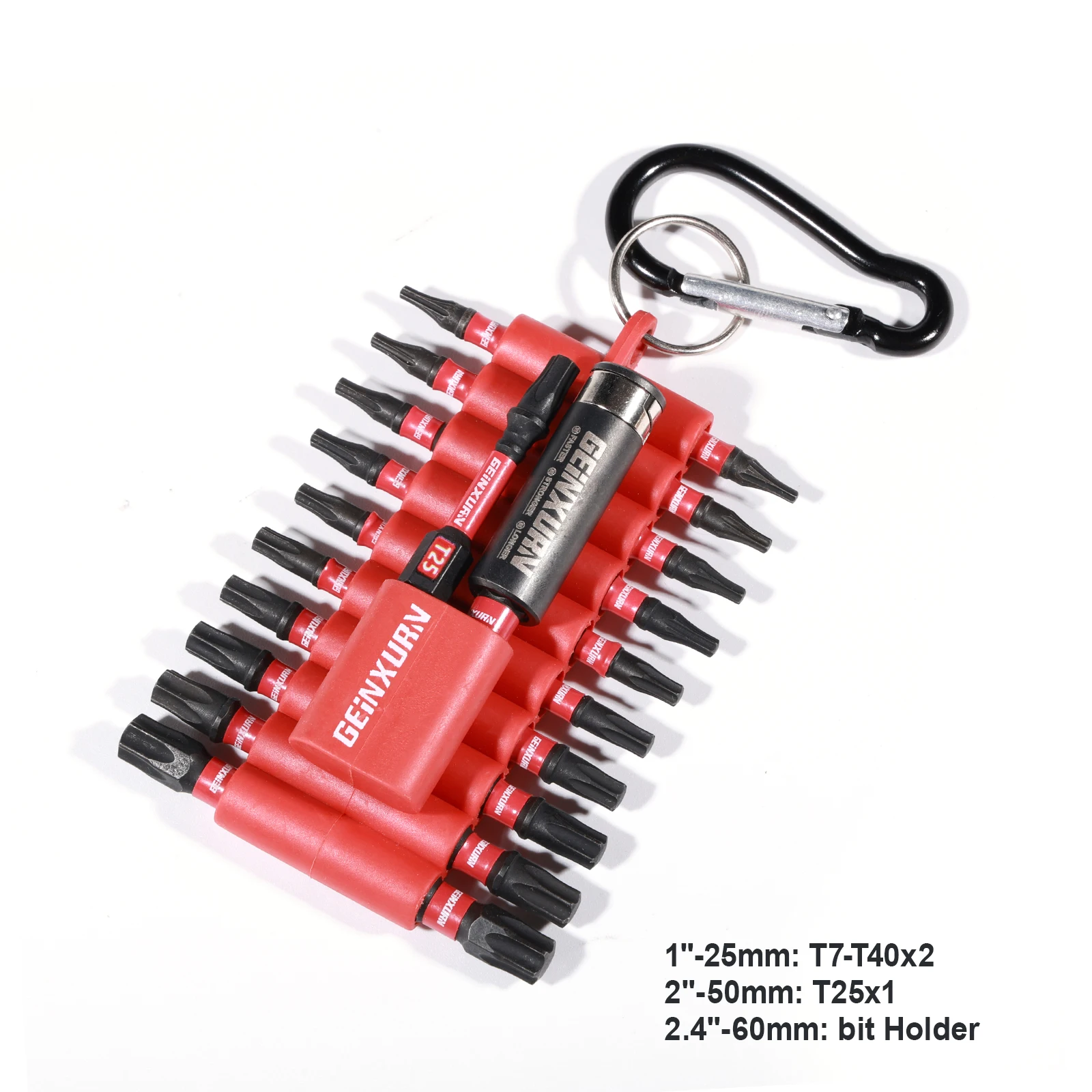 Geinxurn 22 Pcs 1''/2'' Impact Torx Screwdriver Bits Set, S2 Steel ...