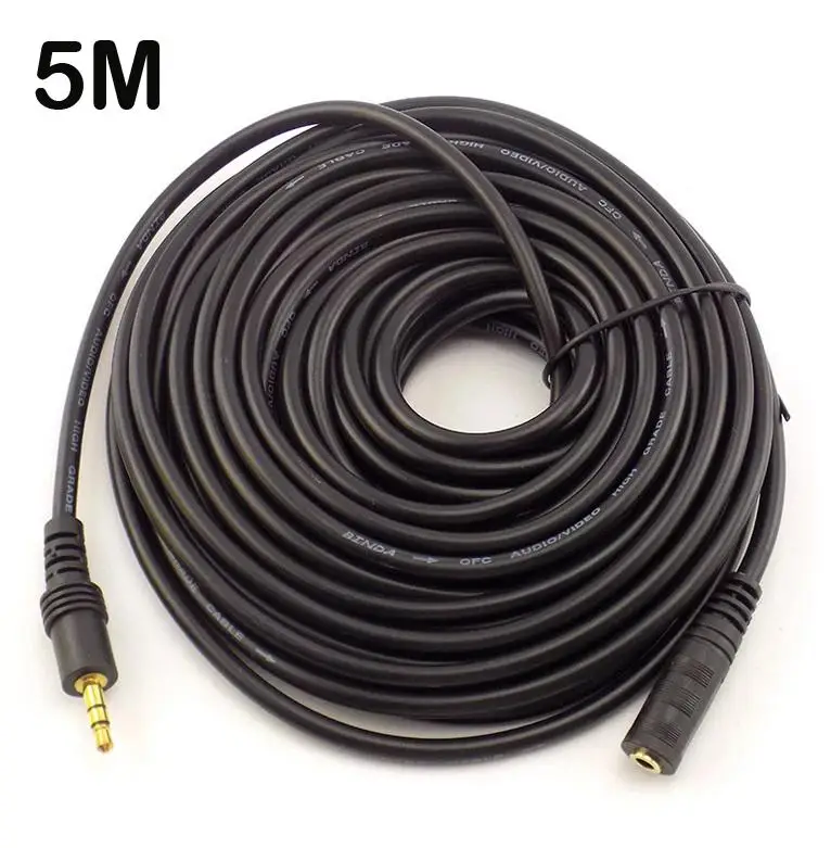 5m Audio Extension Cable 3.5mm Male To Female Headphone Cable Headphone Expand Cable Stereo Aux ...