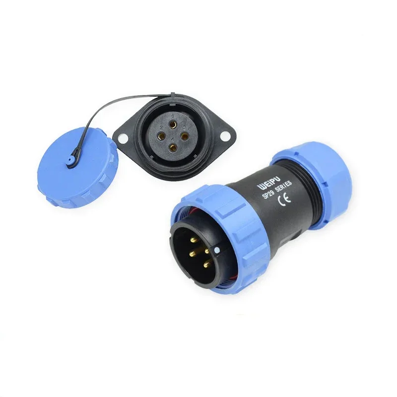 WEIPU SP29 SP2910+SP2913 IP68 Industry Panel Electrical Connector M28 2 ...