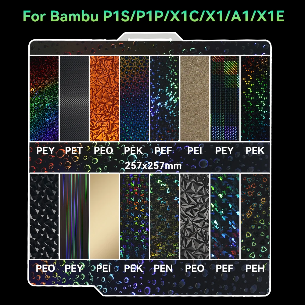 For Bambulab Build Plate 257x257 Smooth PEI Sheet For Bambu Lab A1 P1S ...