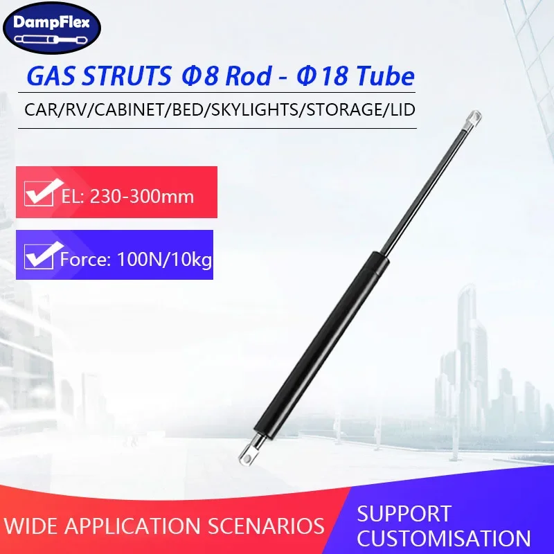 1PC 100N 230-300mm Gas Struts Eyelets Shock Absorbers Gas Springs Lift ...