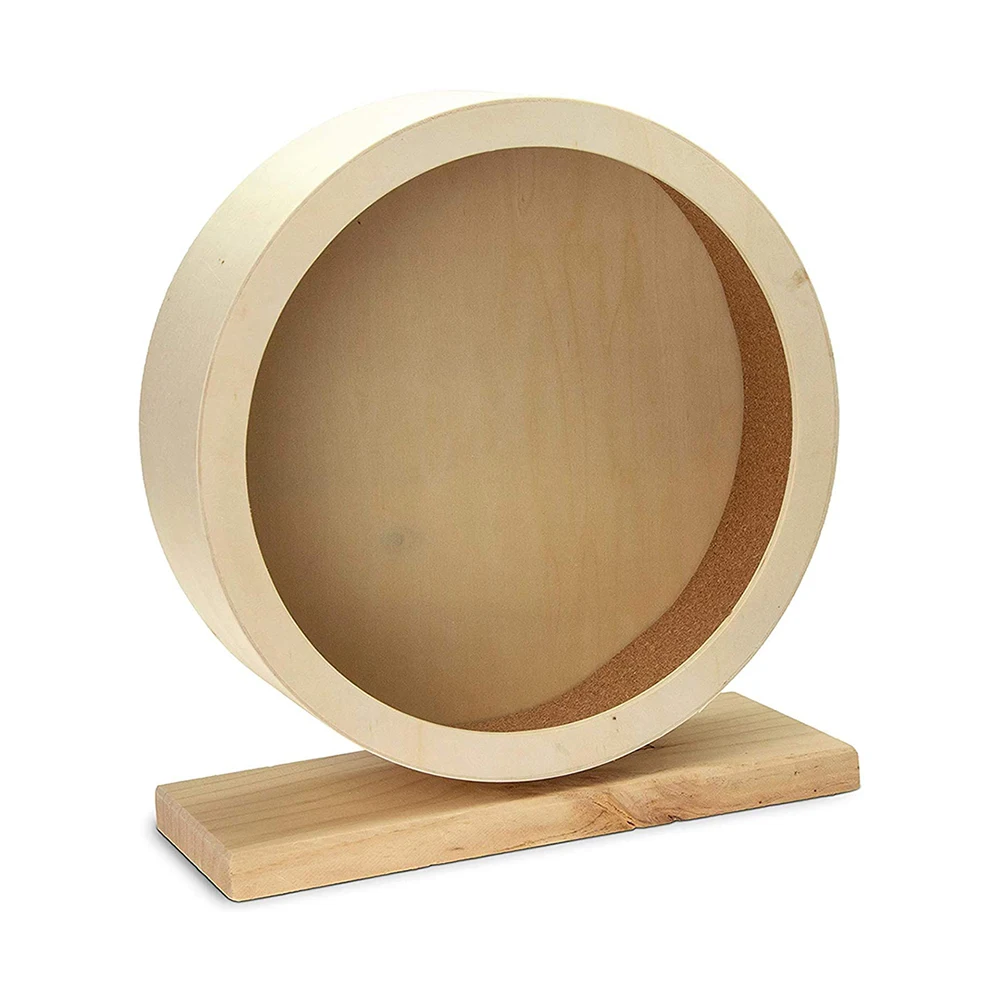 Hamster-Roller-Wheel-Multipurpose-Wood-Silent-Running-Toy-Non-toxic ...