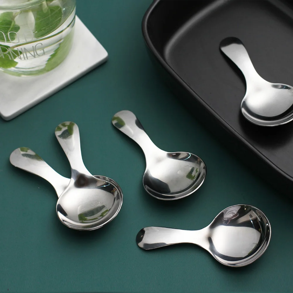 Cute-Stainless-Steel-Spoon-Short-Handle-Sugar-Salt-Spice-Spoon ...