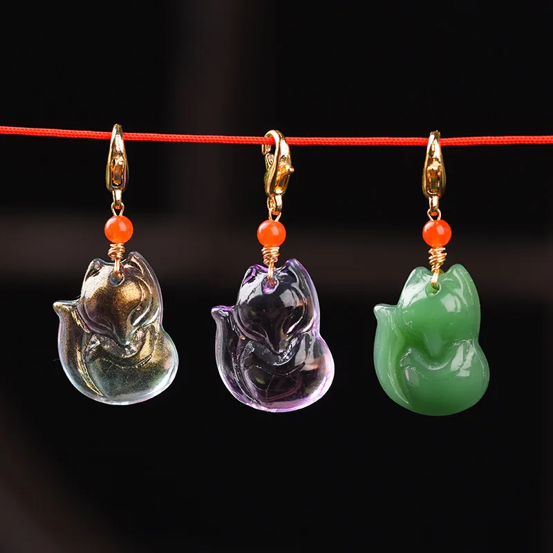 Disney Doll Crystalline Fox Figure Keychain Diy Accessories Bag Pendant ...